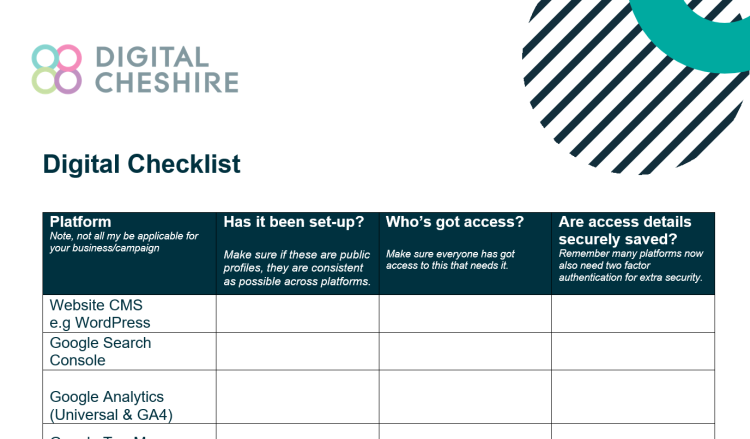 Digital Tool Checklist - Digital Cheshire